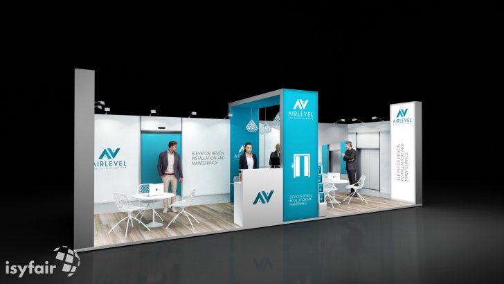 Exhibition stand 9x3 Meter with design 9x3-008 rent or buy - isyfair