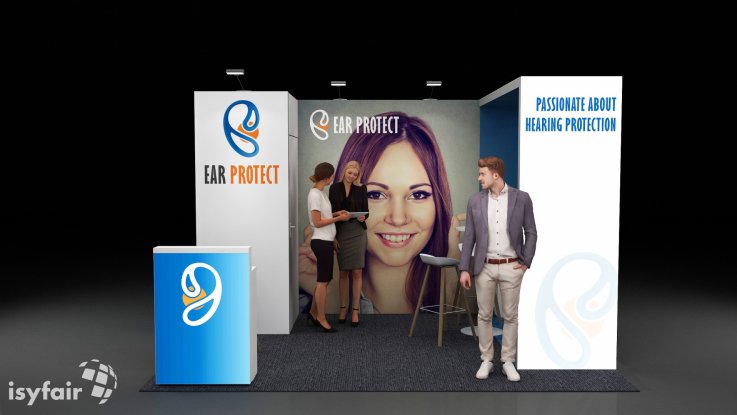 Exhibition stand 4x3 Meter with design 4x3-017 rent or buy - isyfair