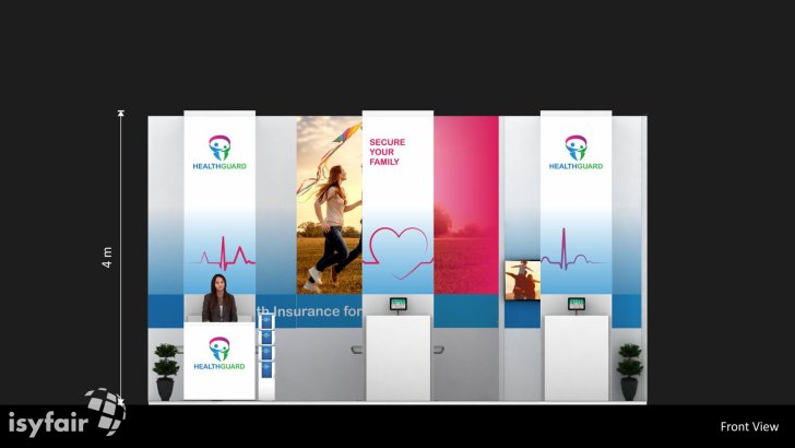 Exhibition stand 7x5 Meter with design 7x5-009 rent or buy - isyfair