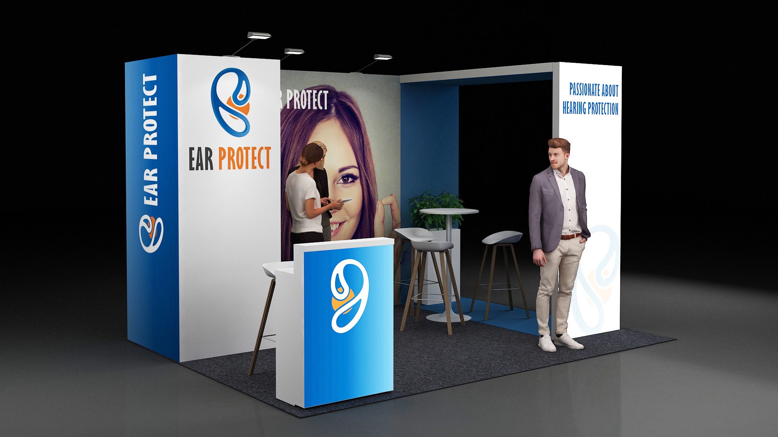 Exhibition stand 4x3 Meter with design 4x3-017 rent or buy - isyfair