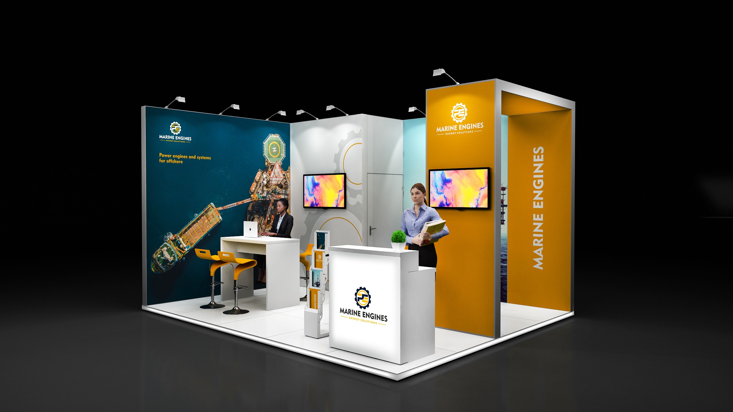 Exhibition stand 5x4 Meter with design 5x4-004 rent or buy - isyfair